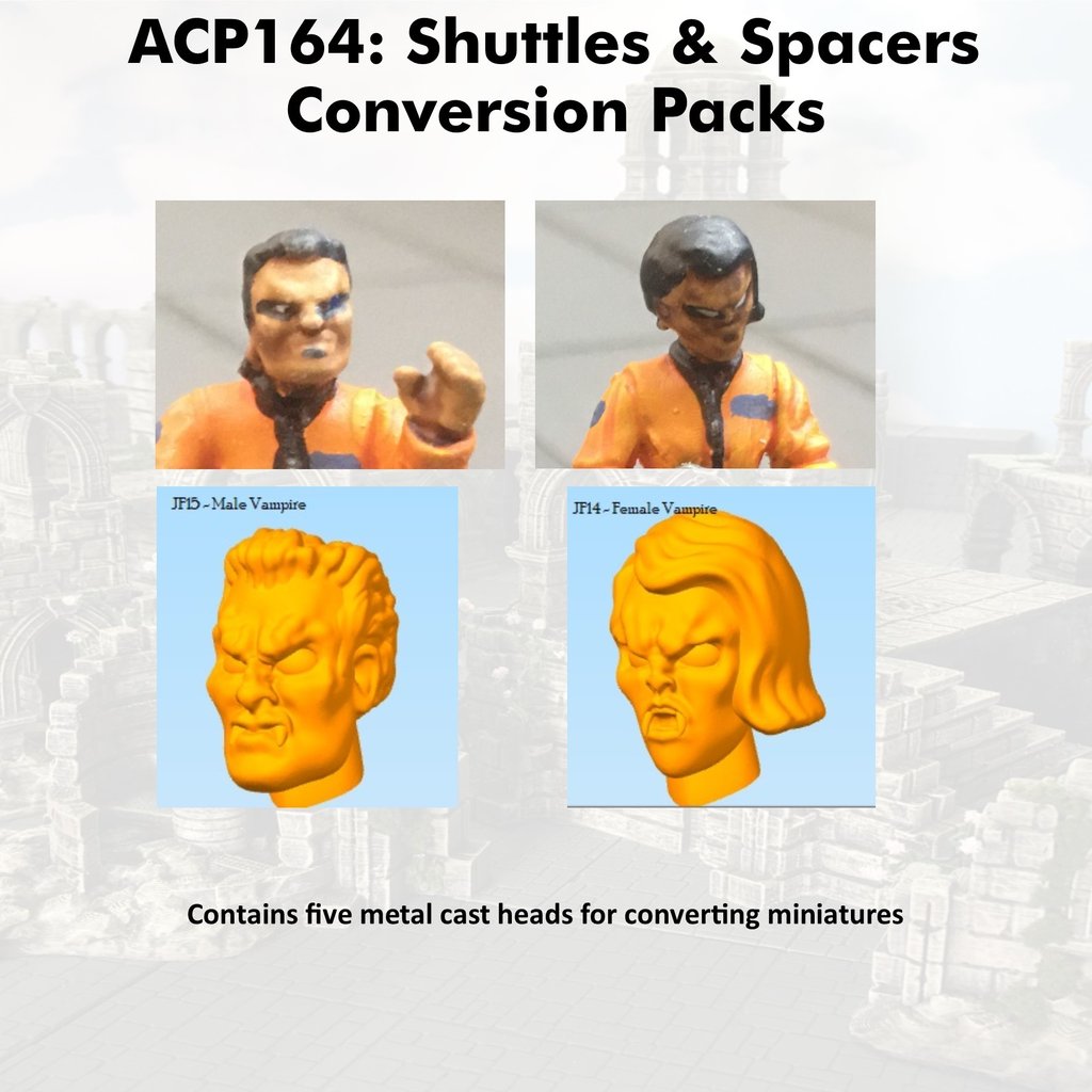 Conversion Kit: Heads, Vampire - Sally 4th 28mm Fantasy & Gaming Miniatures