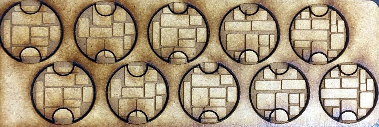 Flagstone base 25mm Cutouts x 10 - Sally 4th 28mm Fantasy & Gaming ...