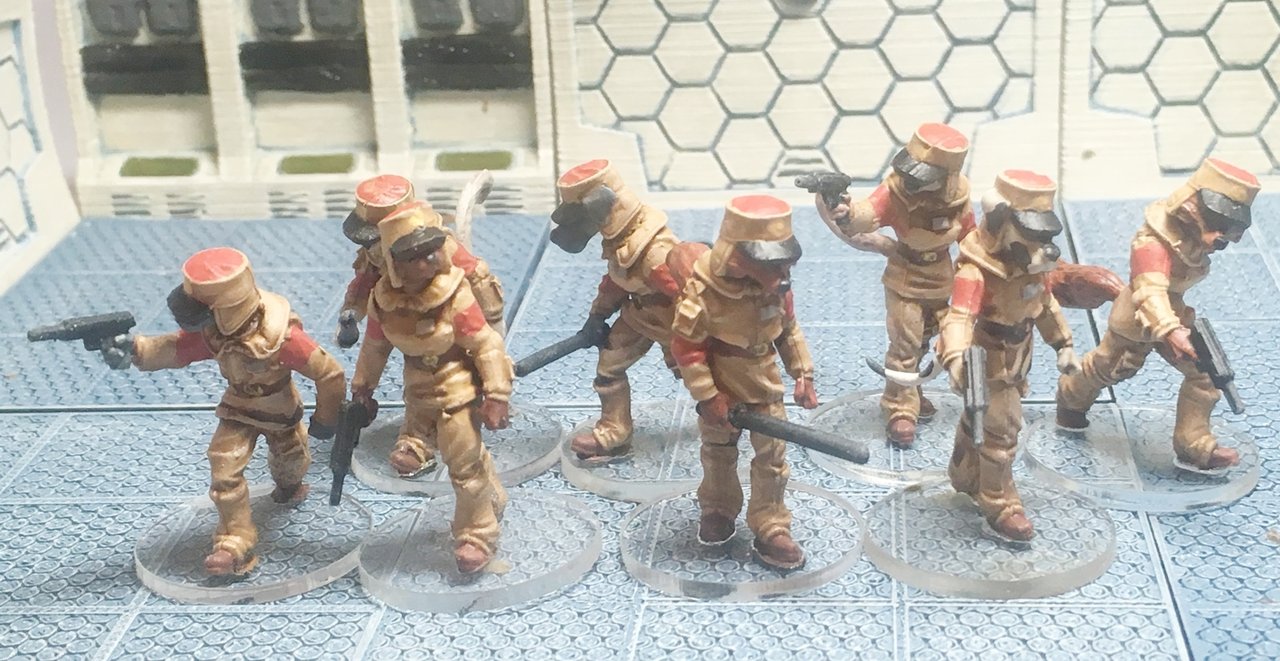 Homeguard Police with sidearms x 3 - Sally 4th 28mm Fantasy & Gaming ...