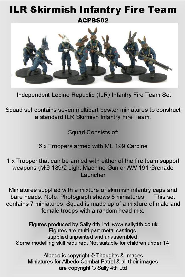 ILR Skirmish Infantry Fireteam - Sally 4th 28mm Fantasy & Gaming Miniatures