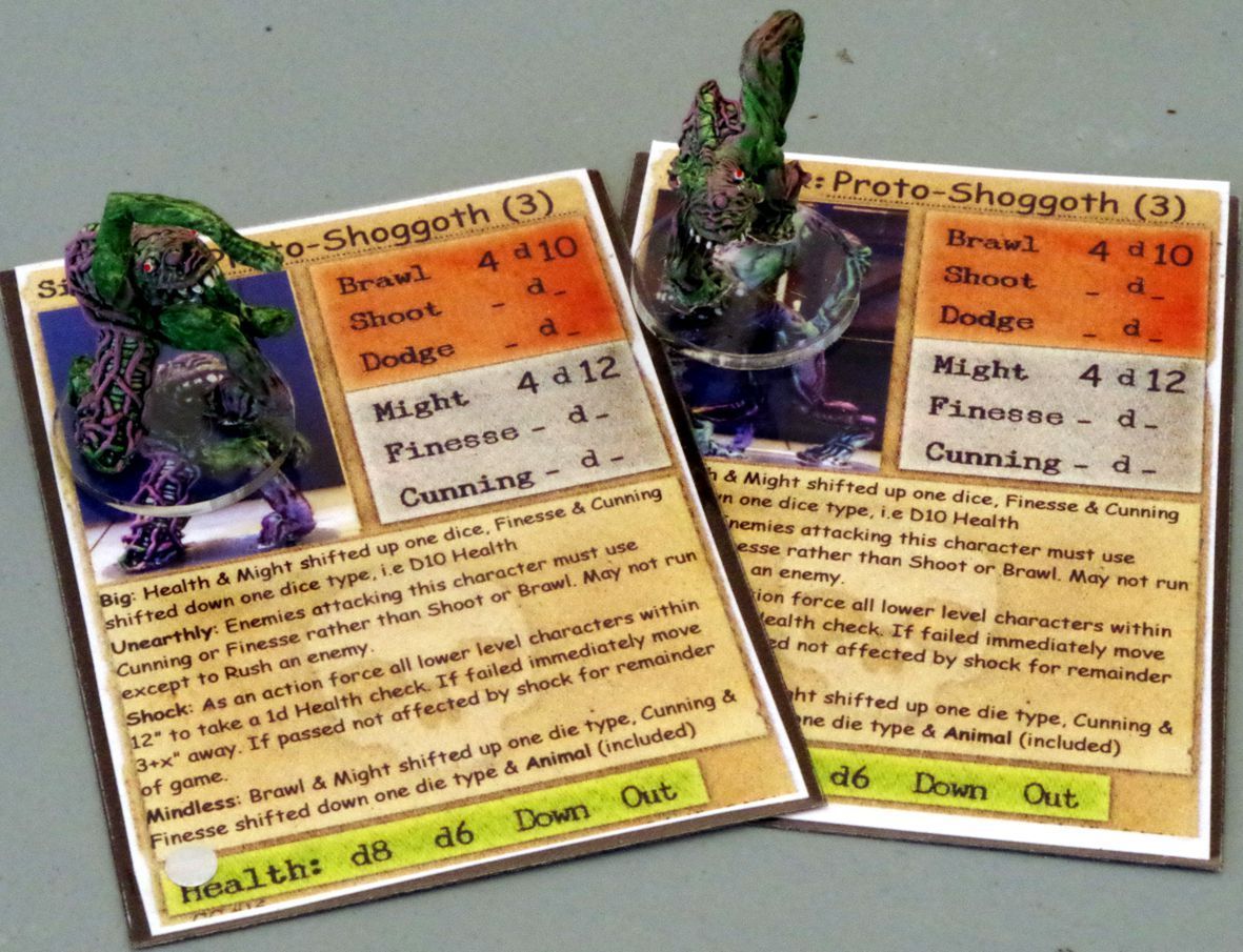Pulp Alley Character Cards - Cthulhu Mythos Creatures - Sally 4th 28mm ...