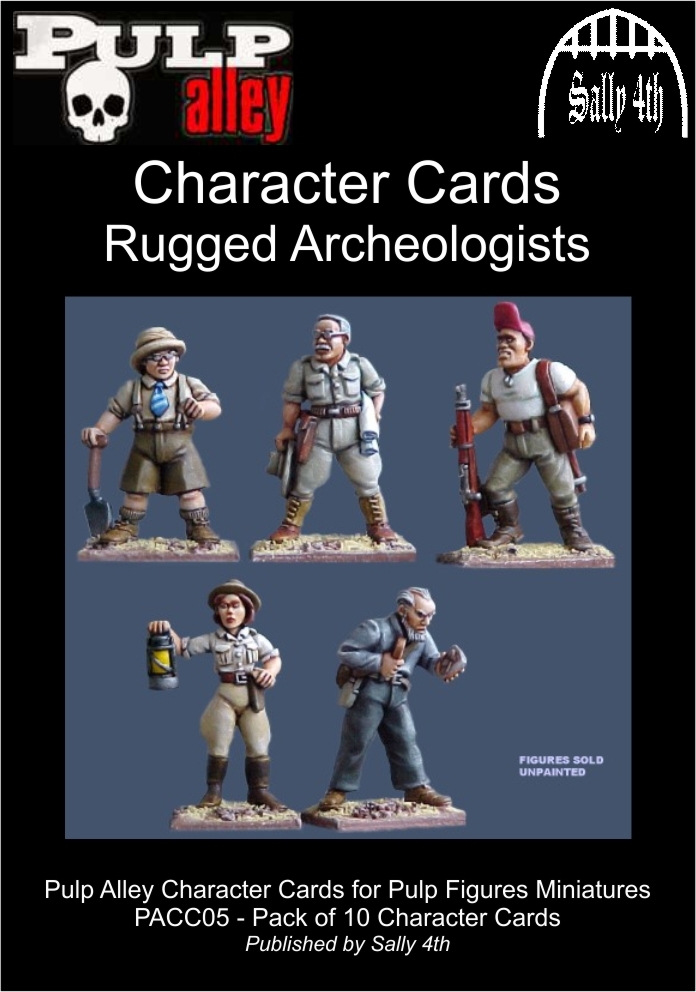 Sally 4th Pulp Alley Character Cards: Rugged Archeologists - Sally 4th ...