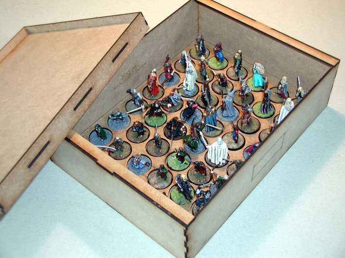 Wargames Figure Chest Insert - Round Slottabase (25mm diameter) x 48 ...